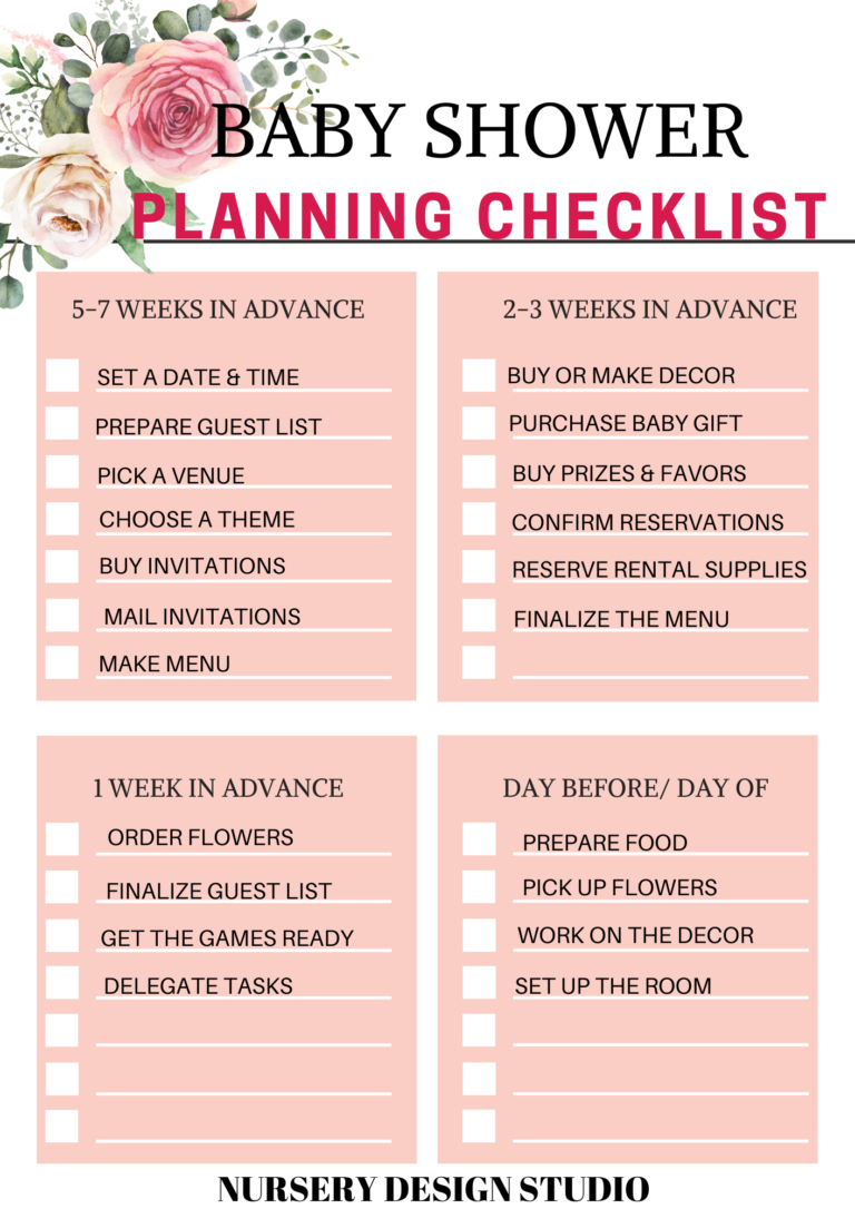 Baby Shower Planner Template With Checklist
