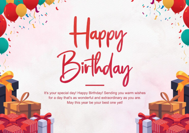 Beautiful Birthday Cards Template (Word)