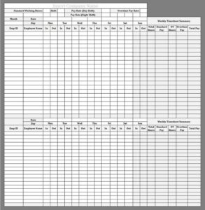 Bi-weekly Timesheet Template (Excel)
