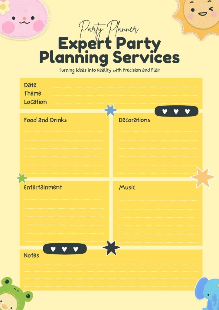 Birthday Party Planner Template