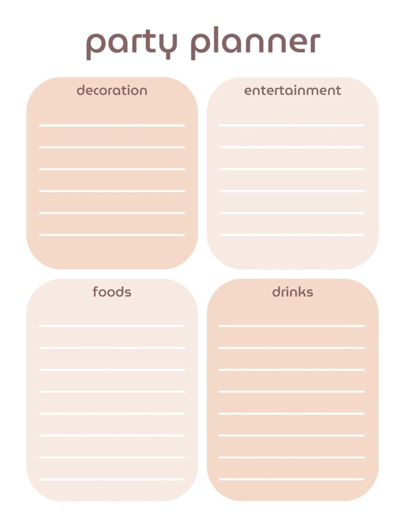 Birthday Party Planner Template