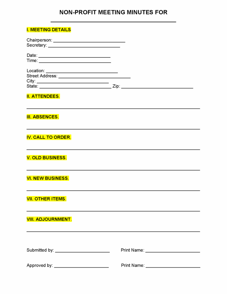 Board Meeting Minutes Template (Word)