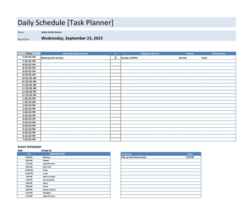 Break Schedule Template (Excel)