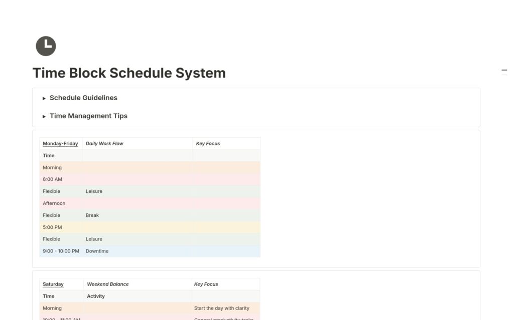 Break Schedule Template (Excel)