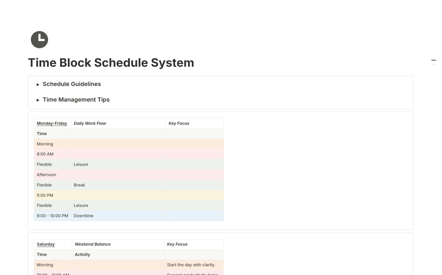 Break Schedule Template (Excel)