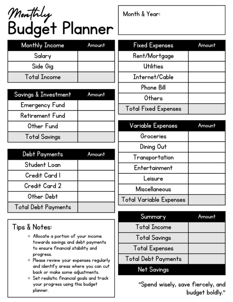 Budget Report Template (Excel)