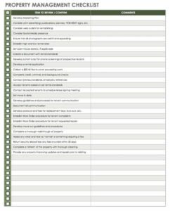 Building Maintenance Checklist Template