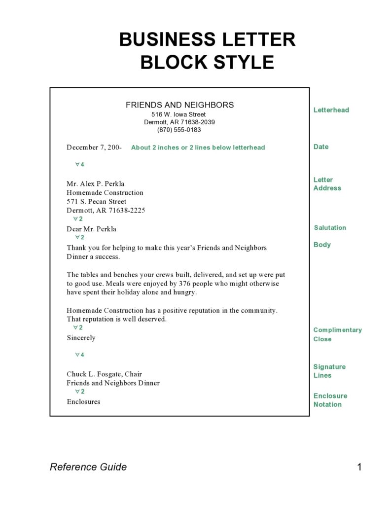 Business Email Format Template (Word)