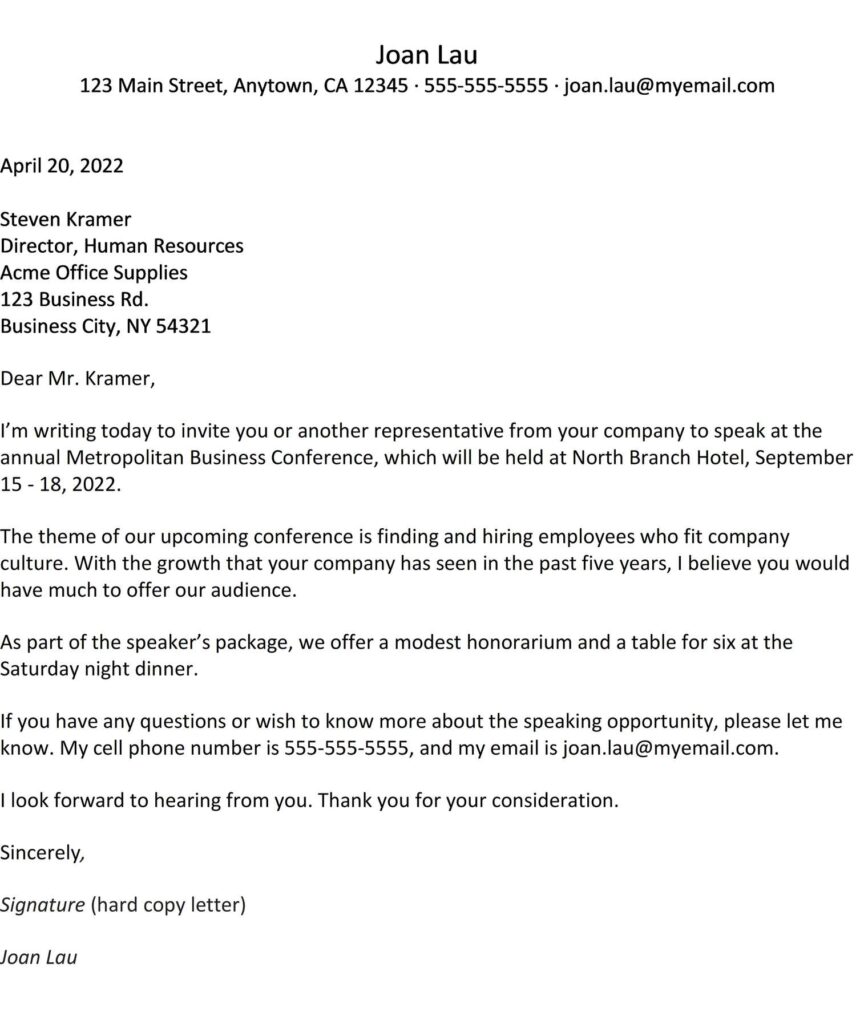 Business Email Format Template (Word)