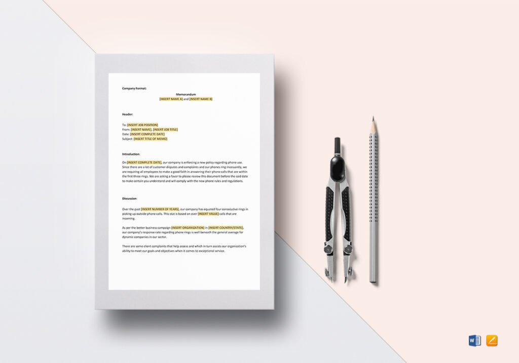 Editable Business Memo Template