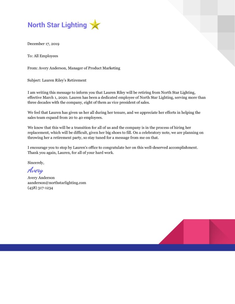 Editable Business Memo Template