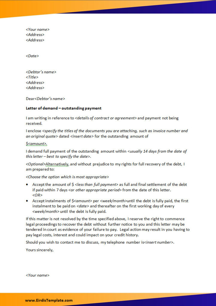 Free Customizable Demand Letter Template