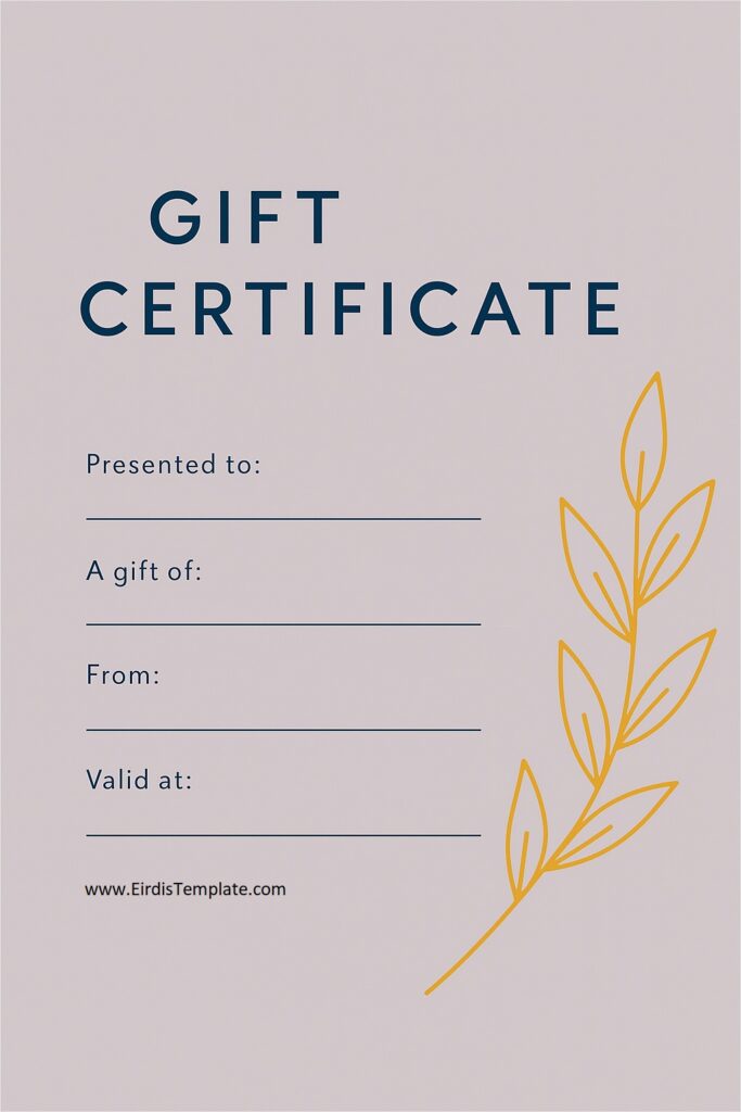 Free Printable Gift Certificate Template