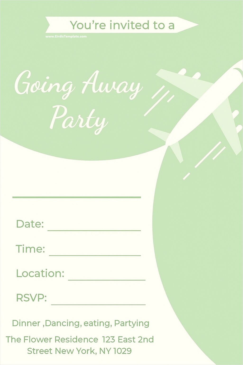 Printable Going-Away Party Invitation Template