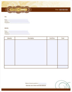 Free Printable Artist Invoice Template