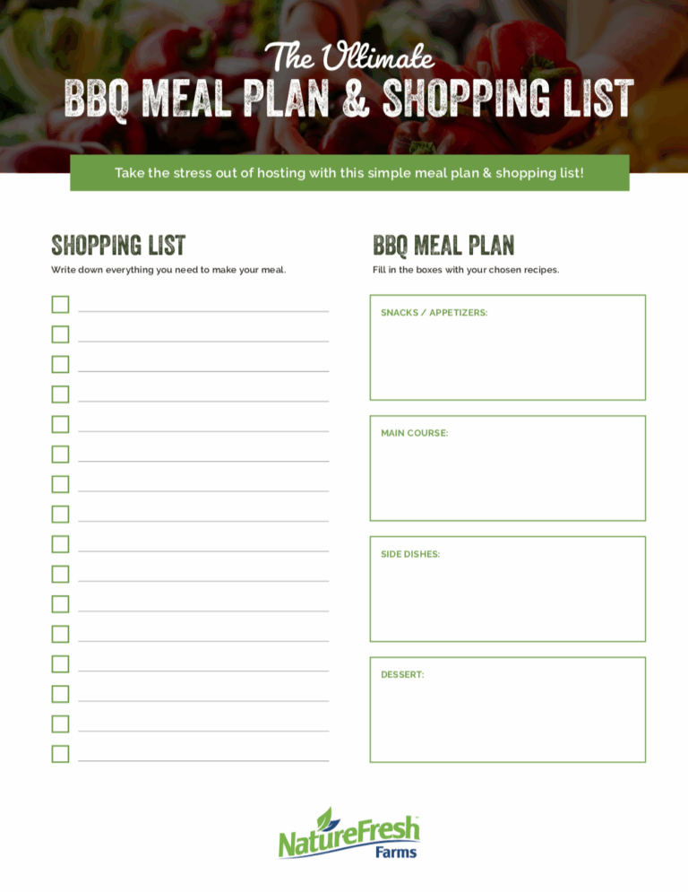 BBQ Party Budget Worksheet Template