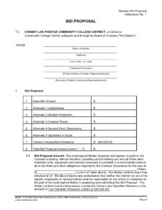 Bid Proposal Template (Word)