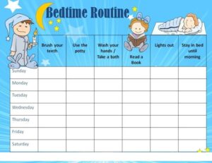 Printable Bedtime Reward Chart Template