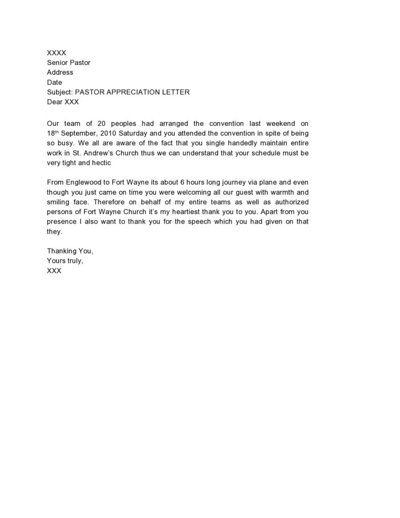 Editable Appreciation Letter Template (Word)