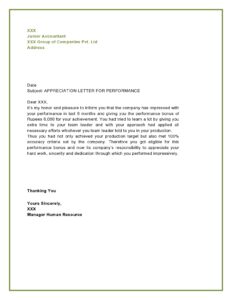 Editable Appreciation Letter Template (Word)